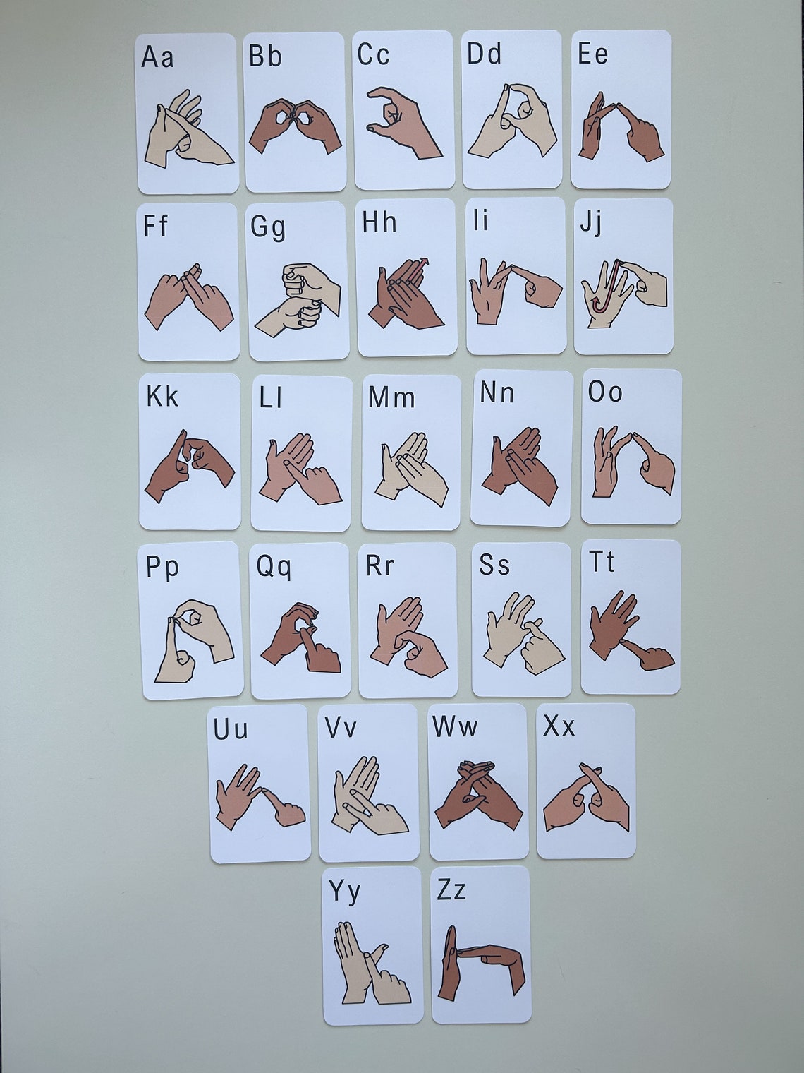 AUSLAN Alphabet Flashcards Printable, Learn Australian Sign Language ...