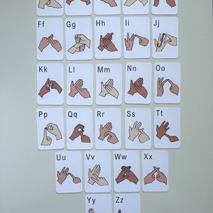 AUSLAN Alphabet Flashcards Printable, Learn Australian Sign Language ...