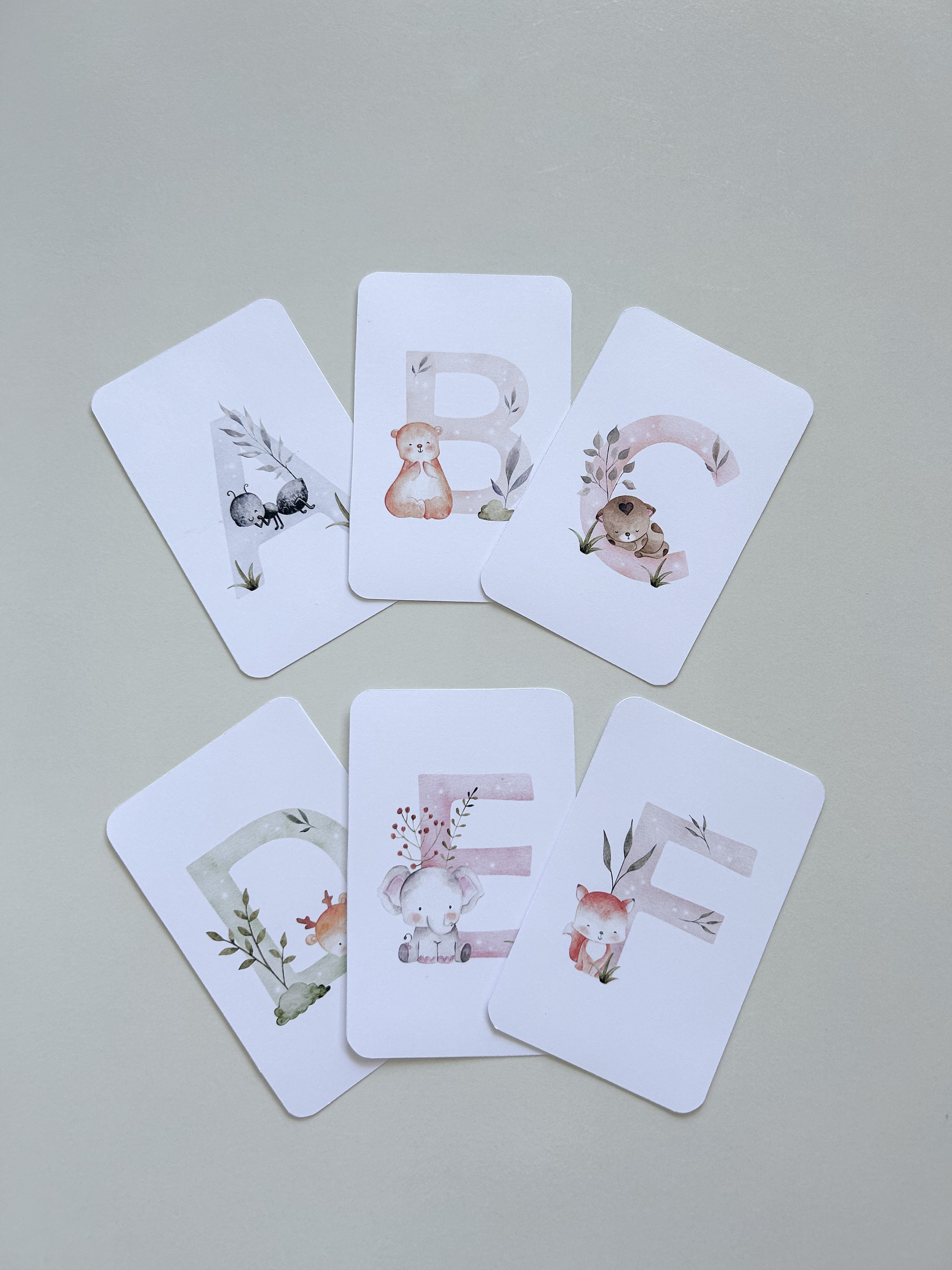 A-Z Animal Alphabet Cards Printable, Cute Animals, Woodlands Theme Abcs ...