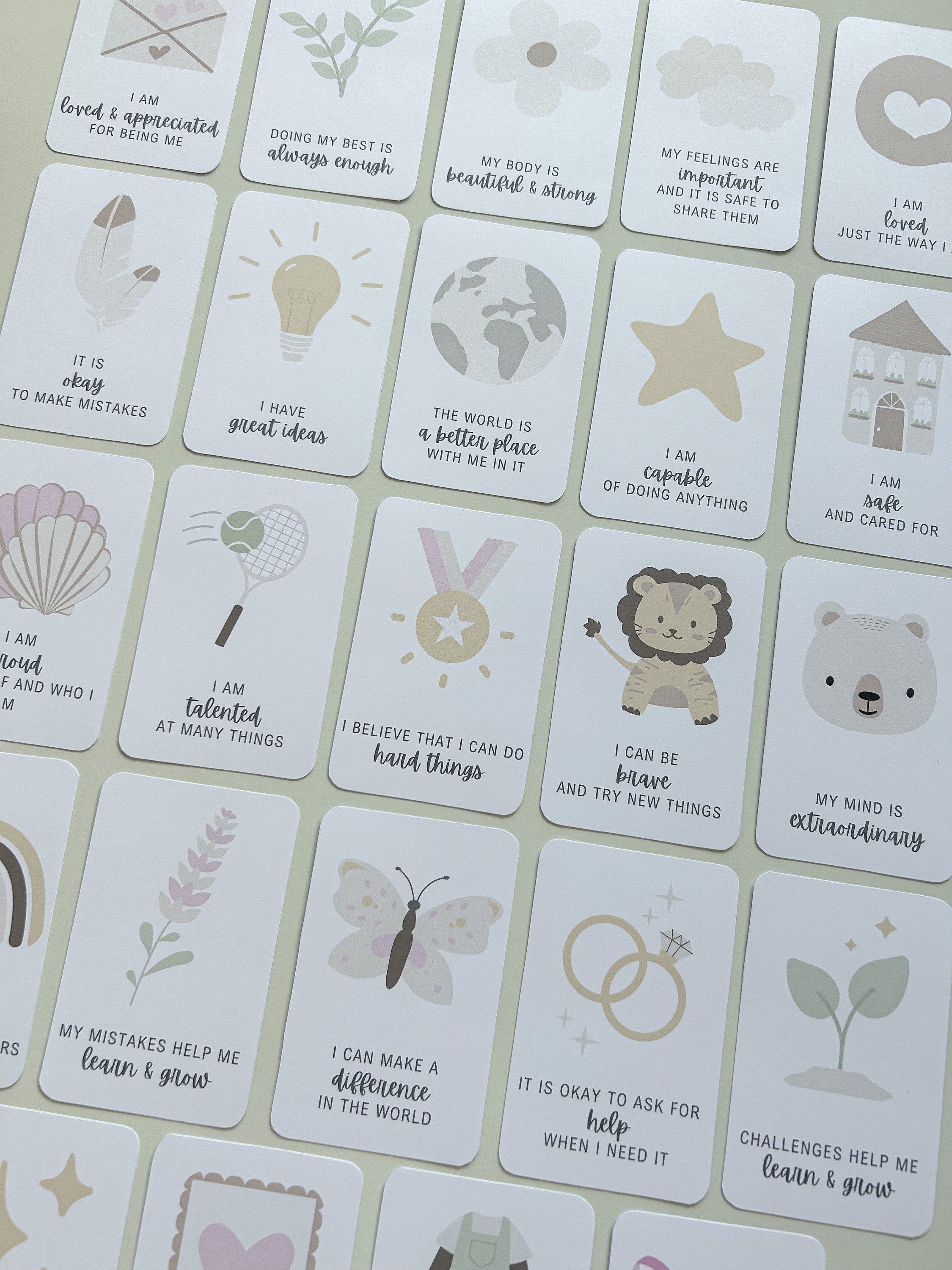 Childrens Affirmation Cards Printable, Positive Mindset for Kids, Daily ...