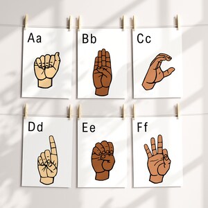 ASL Alphabet Flashcards Printable, Learn American Sign Language ...