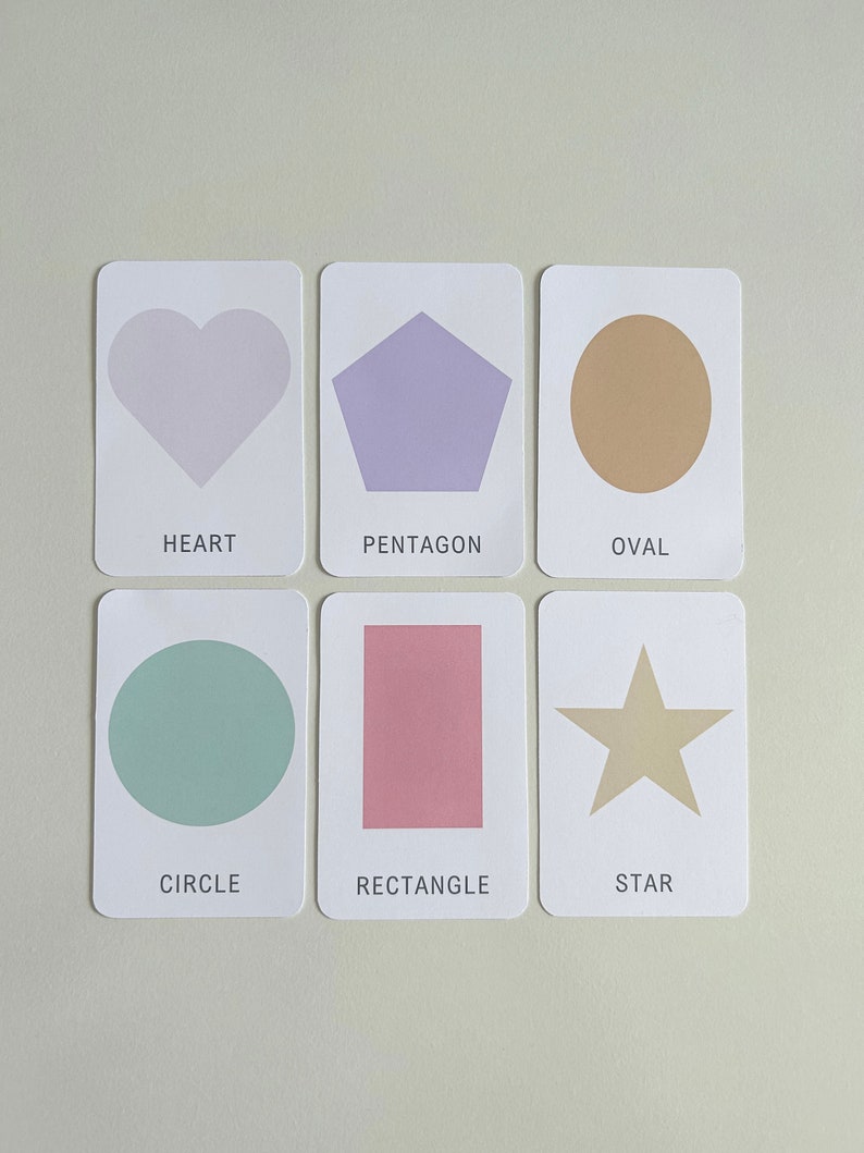 15 Shape Flashcards Printable, Kids Shape Recognition Cards, Children's ...