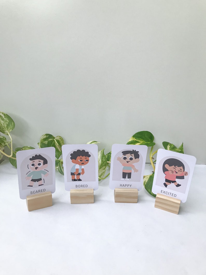 16 Children's Emotions Flashcards Printable, Kids Feelings Cards ...