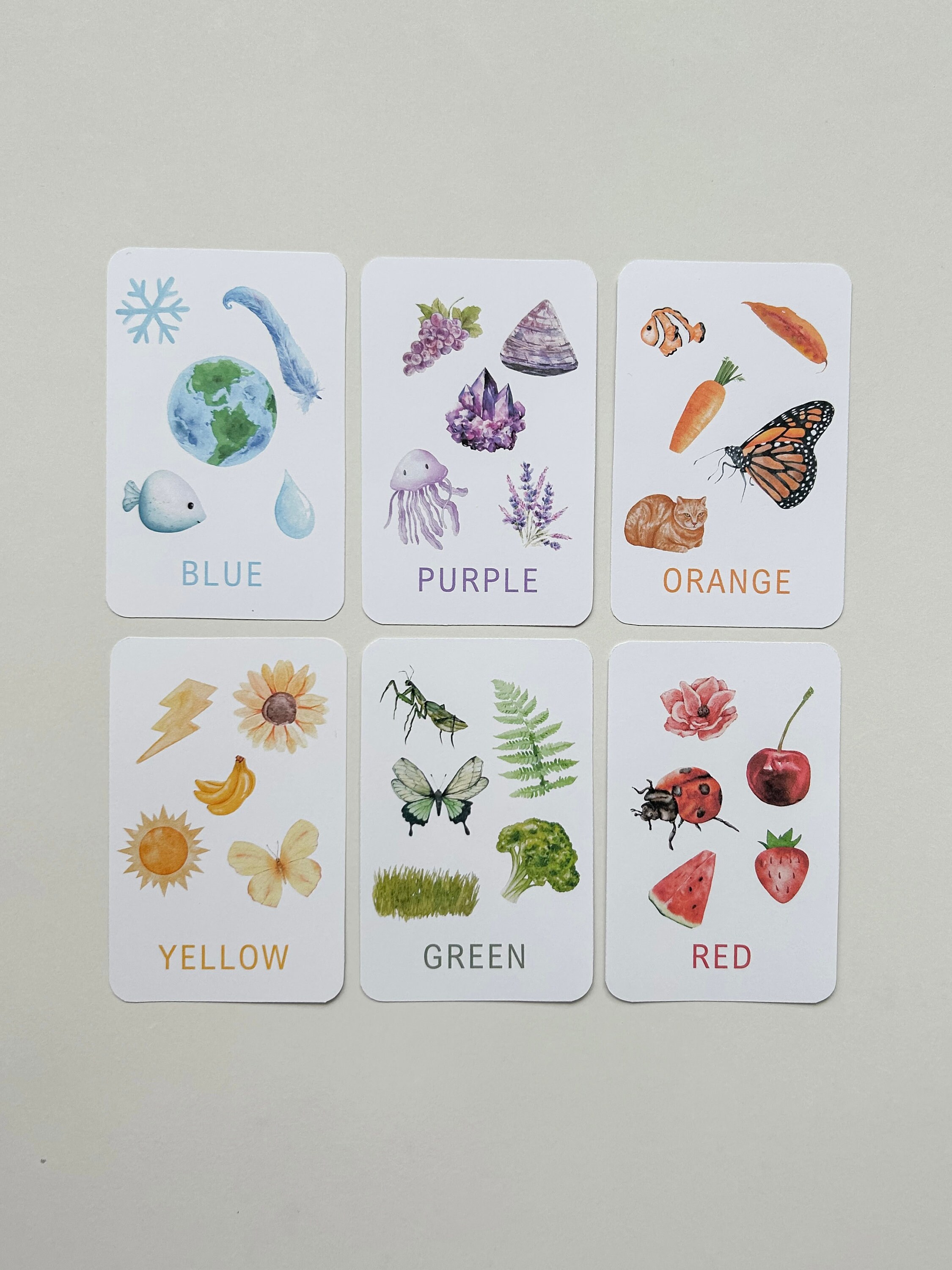 11 Children’s Nature Colour Flashcards Printable, Kids Learn Colour ...