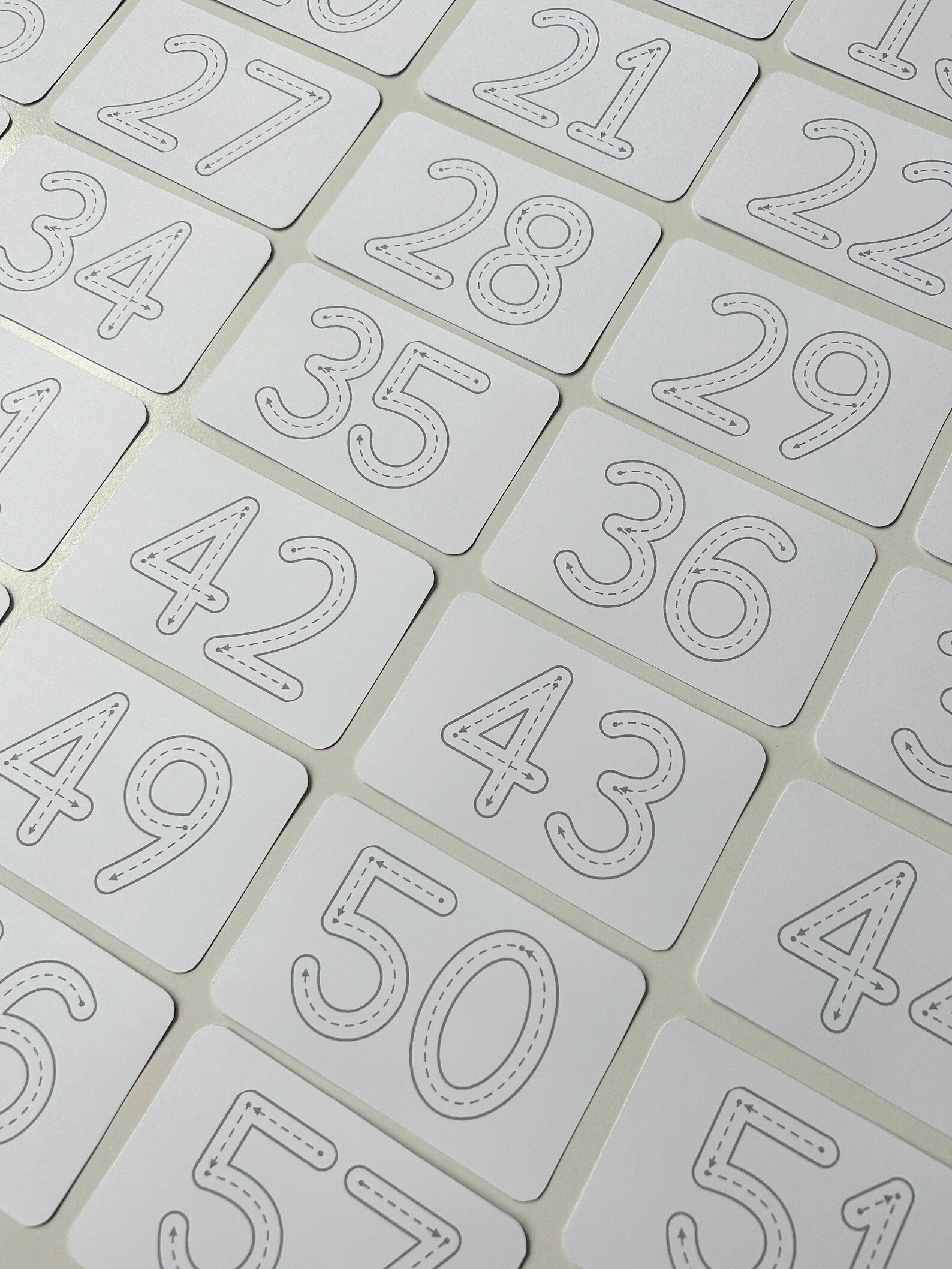 10-99 Number Tracing Cards Printable, Early Writing Skills, Numeracy ...