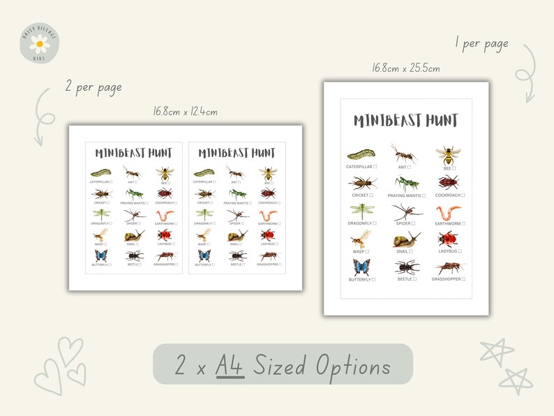 Children's Minibeast Hunt Printable, Kids Bug Hunt, Nature Exploration ...