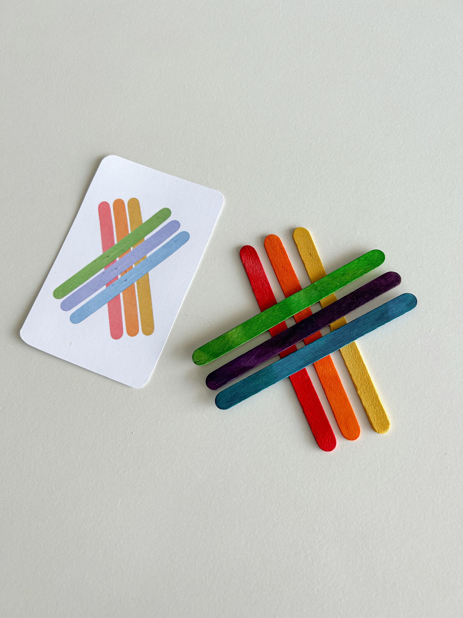 Popsicle Stick Pattern Cards Printable, Paddle Pop Stick Activity, Busy Bag, Children’s Fine ...