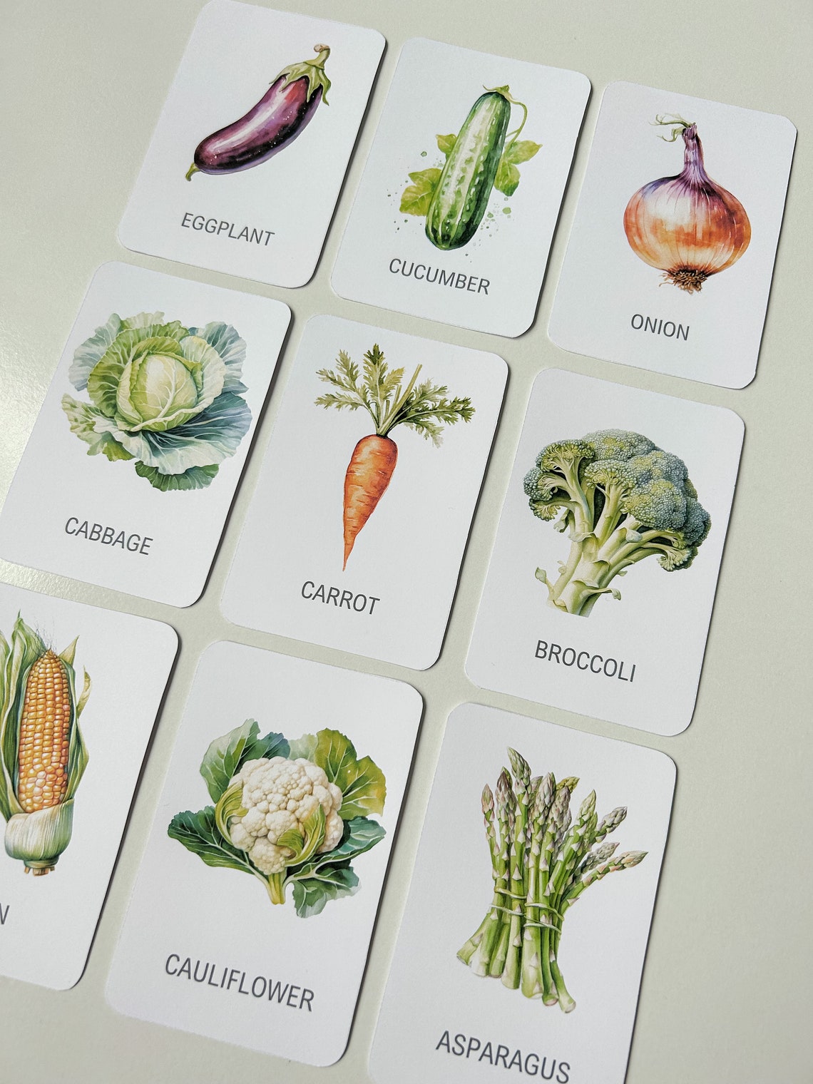 28 Vegetable Flashcards Printable, Educational Resource, Child ...