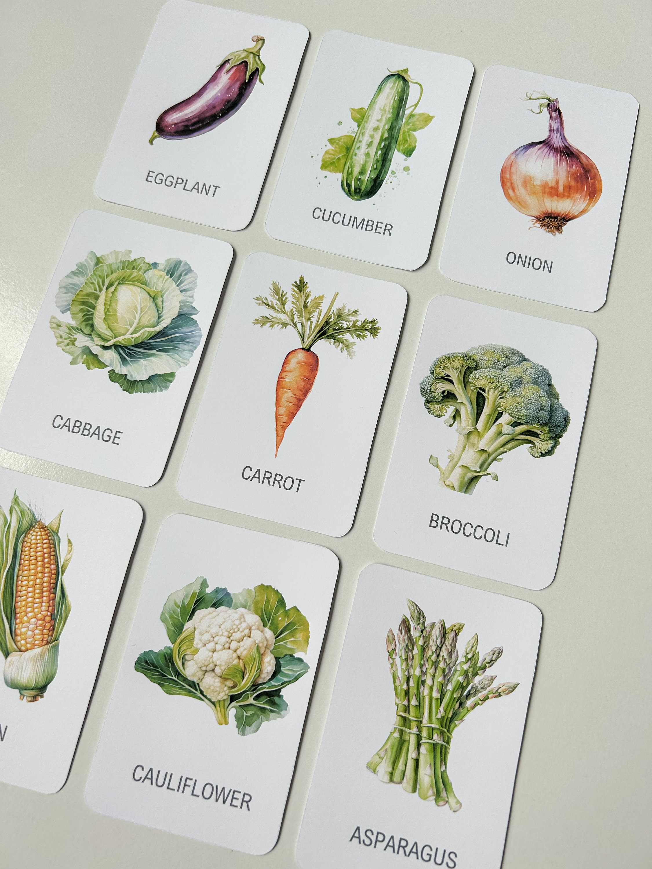 28 Vegetable Flashcards Printable, Educational Resource, Child ...