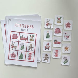 CHRISTMAS BINGO Children's Printable, Christmas Party Game, Holiday ...