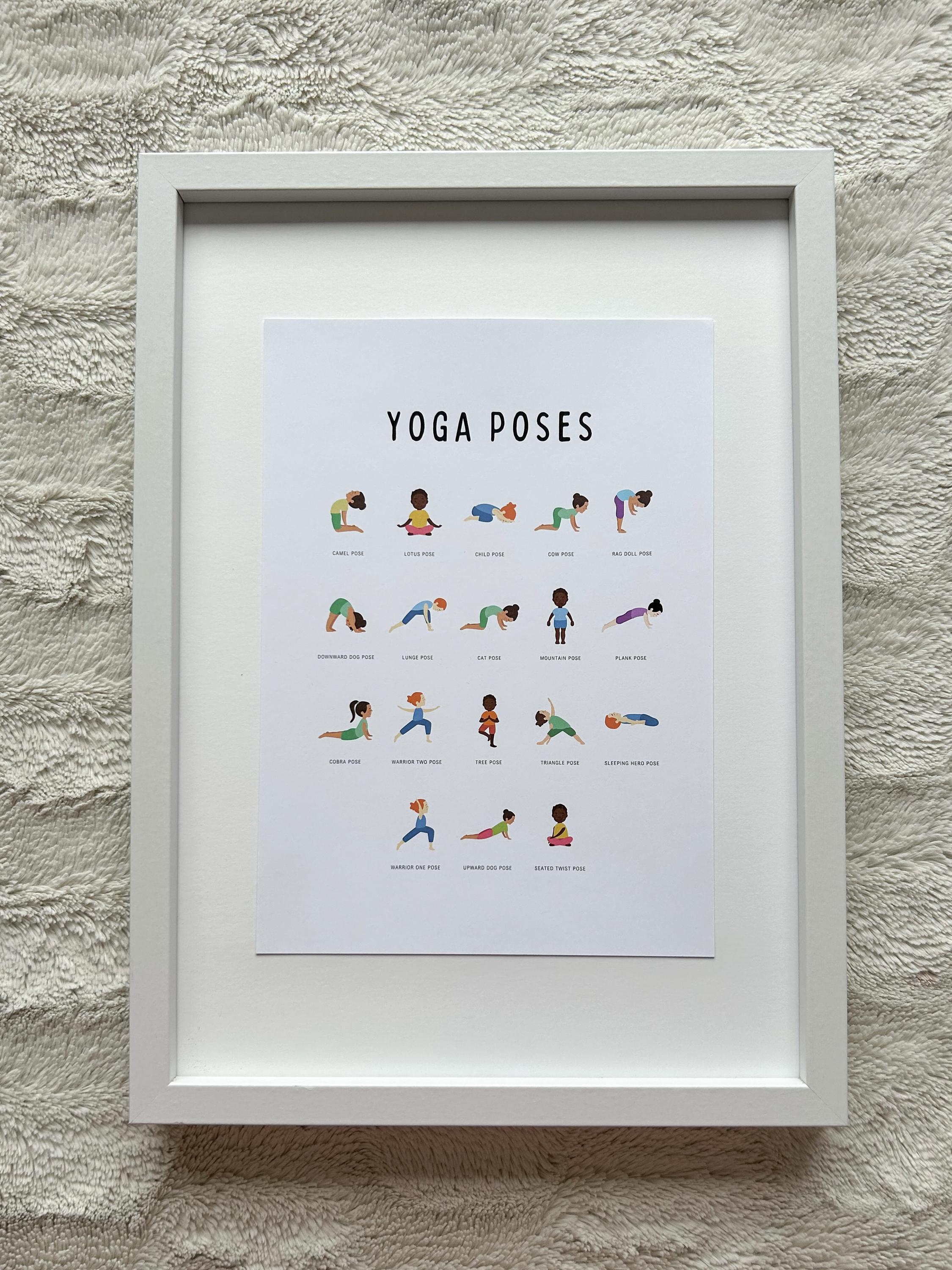 Children's Yoga Poster Printable, Kids Movement for Mindfulness ...
