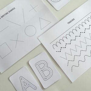 Alphabet Tracing Cards Printable, Lower and Upper Case, Line Tracing ...