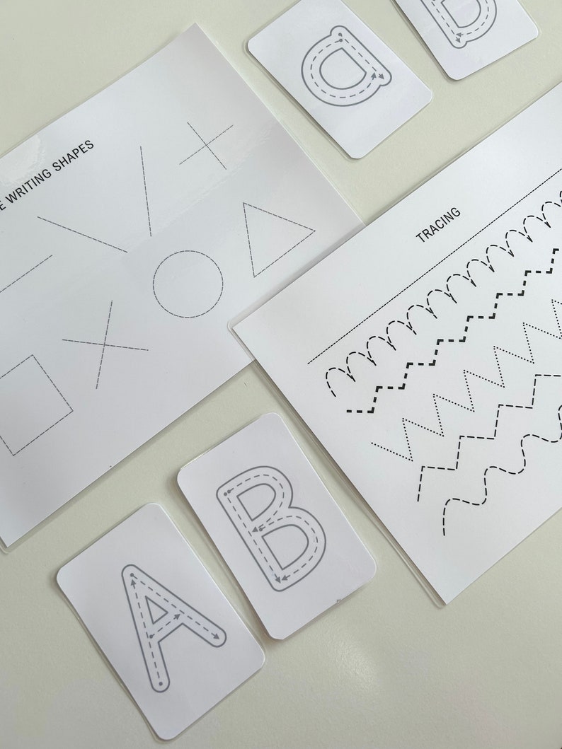 Alphabet Tracing Cards Printable, Lower and Upper Case, Line Tracing ...