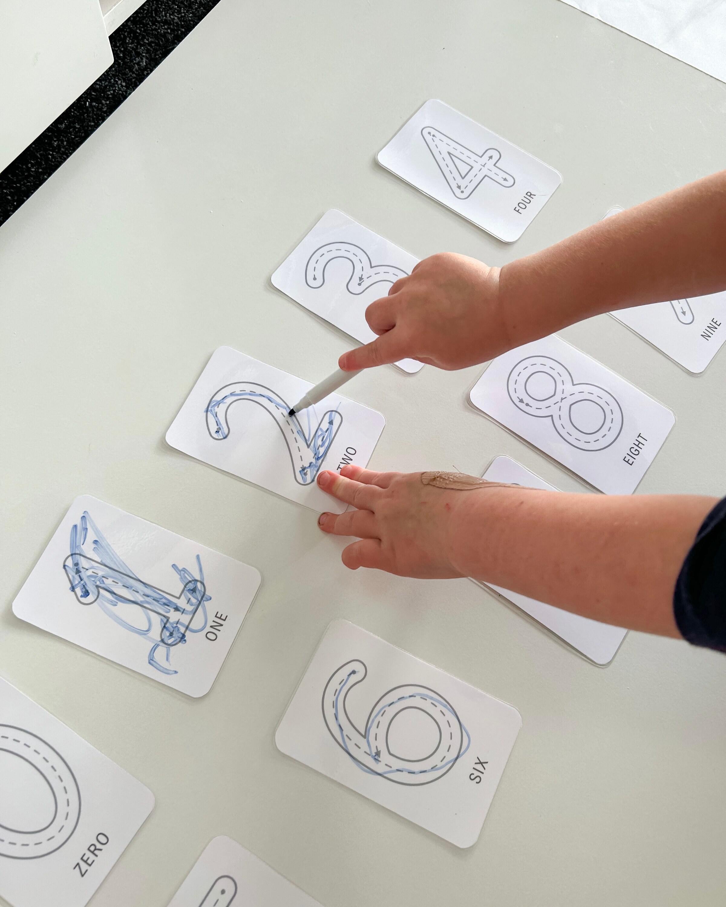 0-99 Number Tracing Cards Printable, Early Writing Skills, Numeracy ...