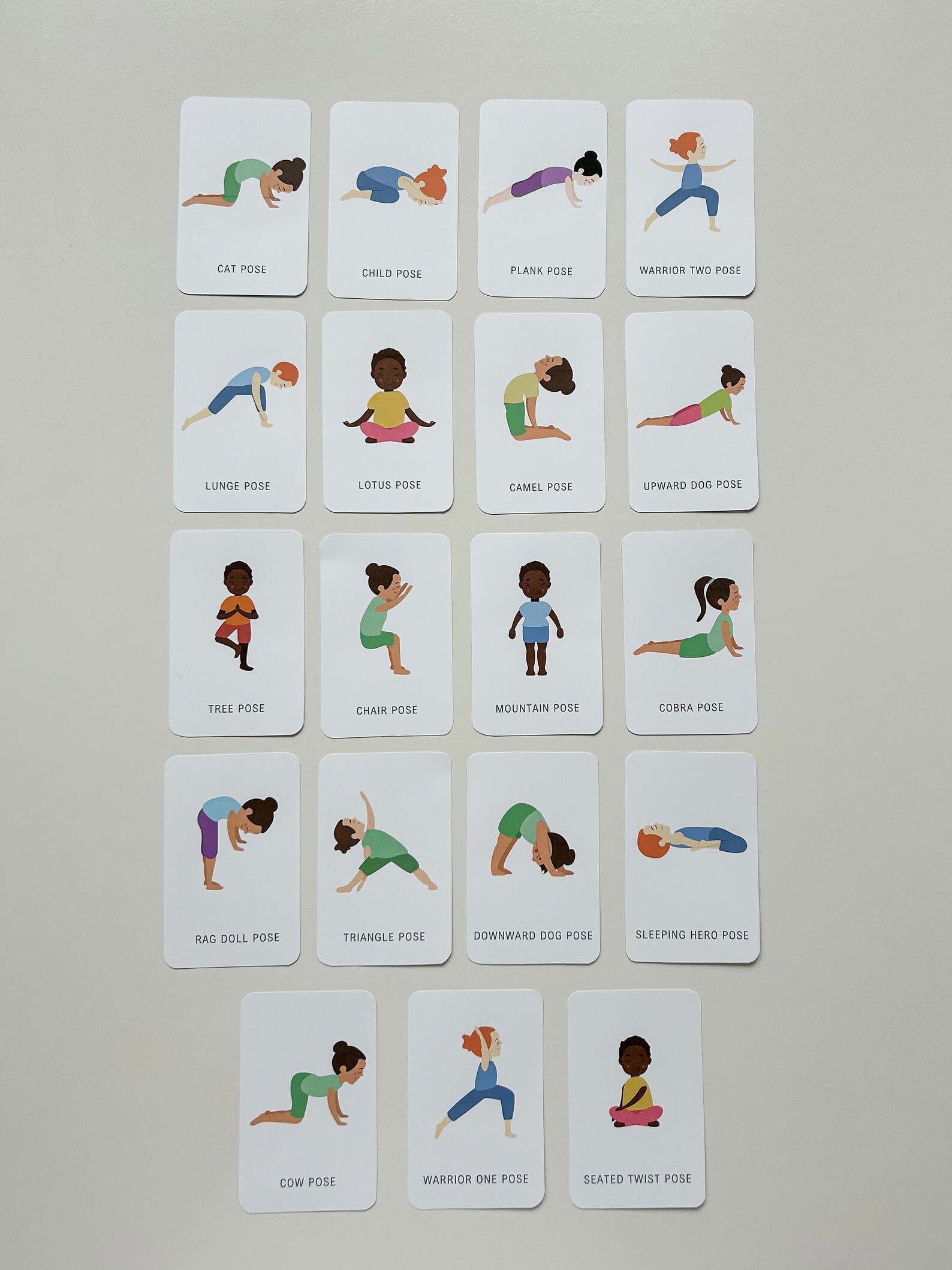 19 Children's Yoga Cards Printable, Kids Movement for Mindfulness ...