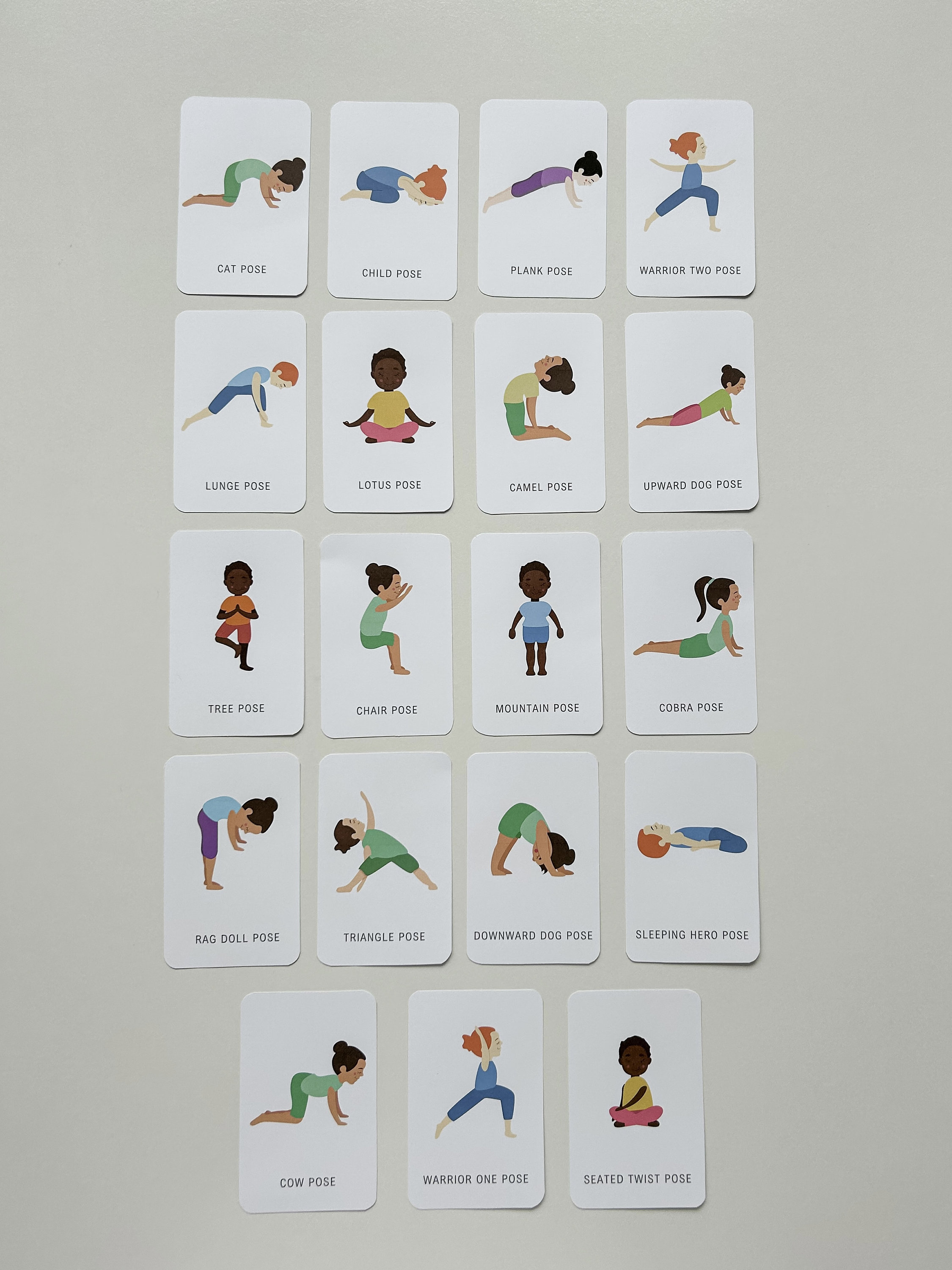 19 Children's Yoga Cards Printable, Kids Movement for Mindfulness ...