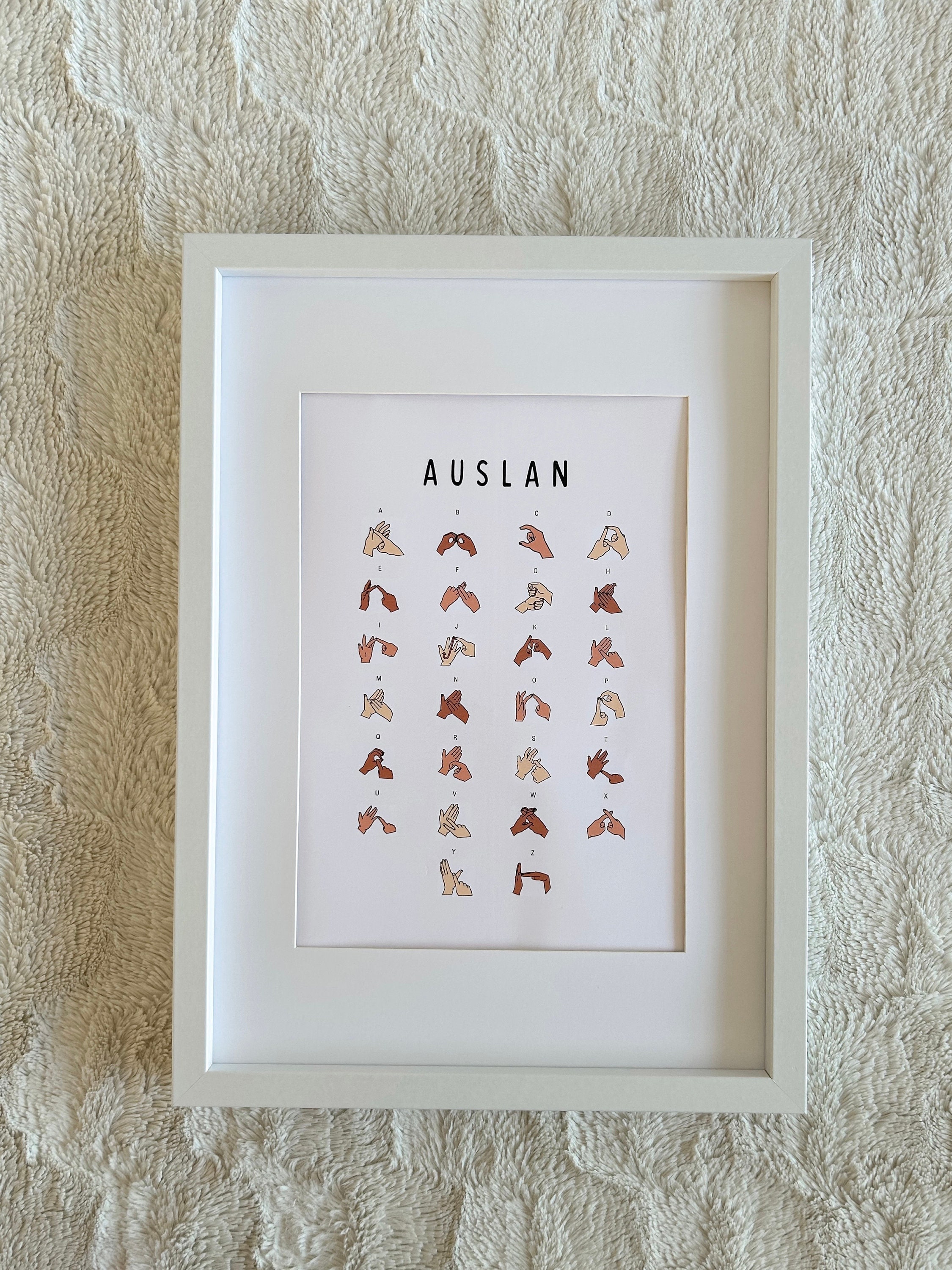 AUSLAN Alphabet Poster Printable, Learn Australian Sign Language ...
