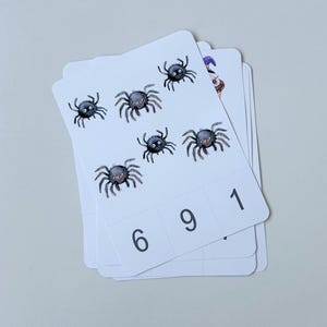 1-10 Halloween Number Peg Matching Printable, Counting for Children ...