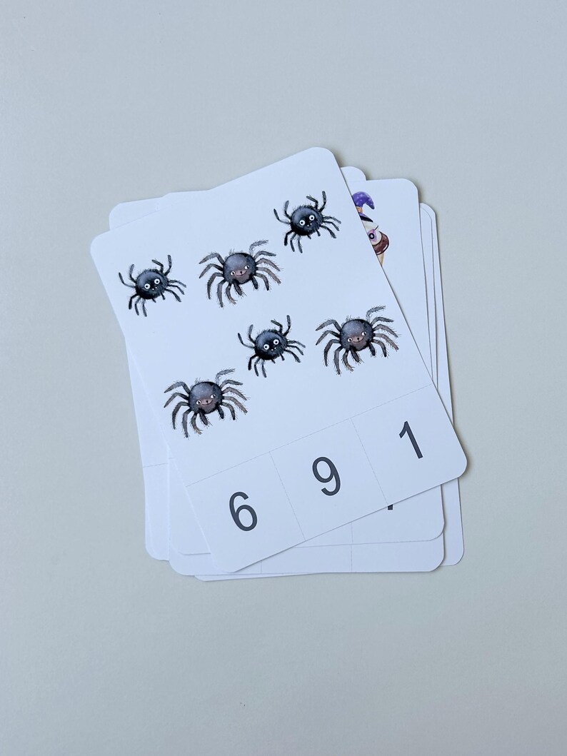 1-10 Halloween Number Peg Matching Printable, Counting for Children ...