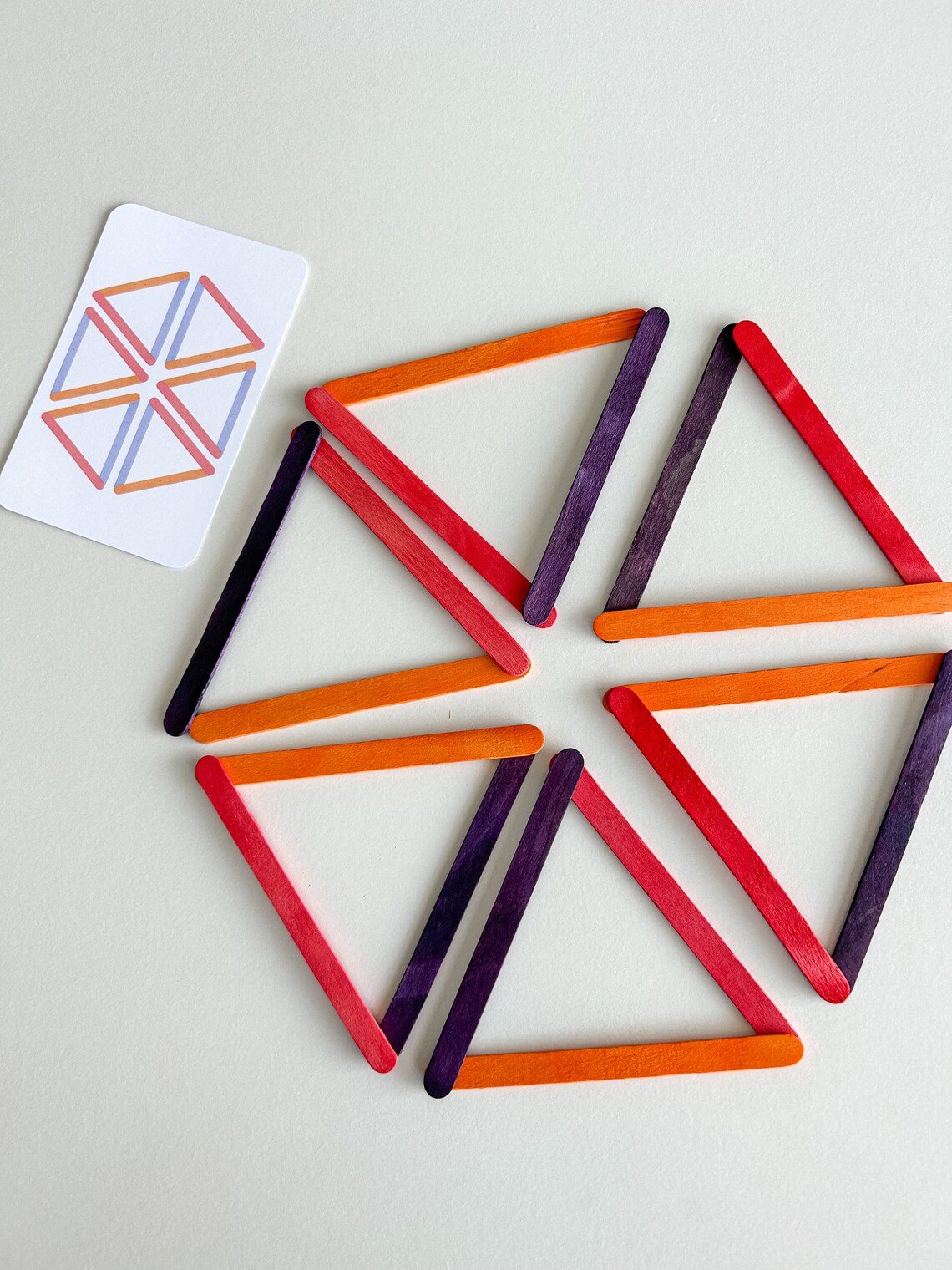 Popsicle Stick Pattern Cards Printable, Paddle Pop Stick Activity, Busy ...