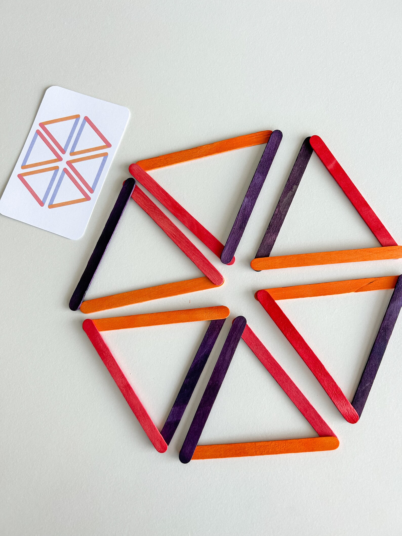 Popsicle Stick Pattern Cards Printable, Paddle Pop Stick Activity, Busy ...