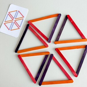 Popsicle Stick Pattern Cards Printable, Paddle Pop Stick Activity, Busy ...