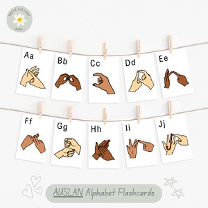 AUSLAN Alphabet Flashcards Printable Learn Australian Sign - Etsy Canada