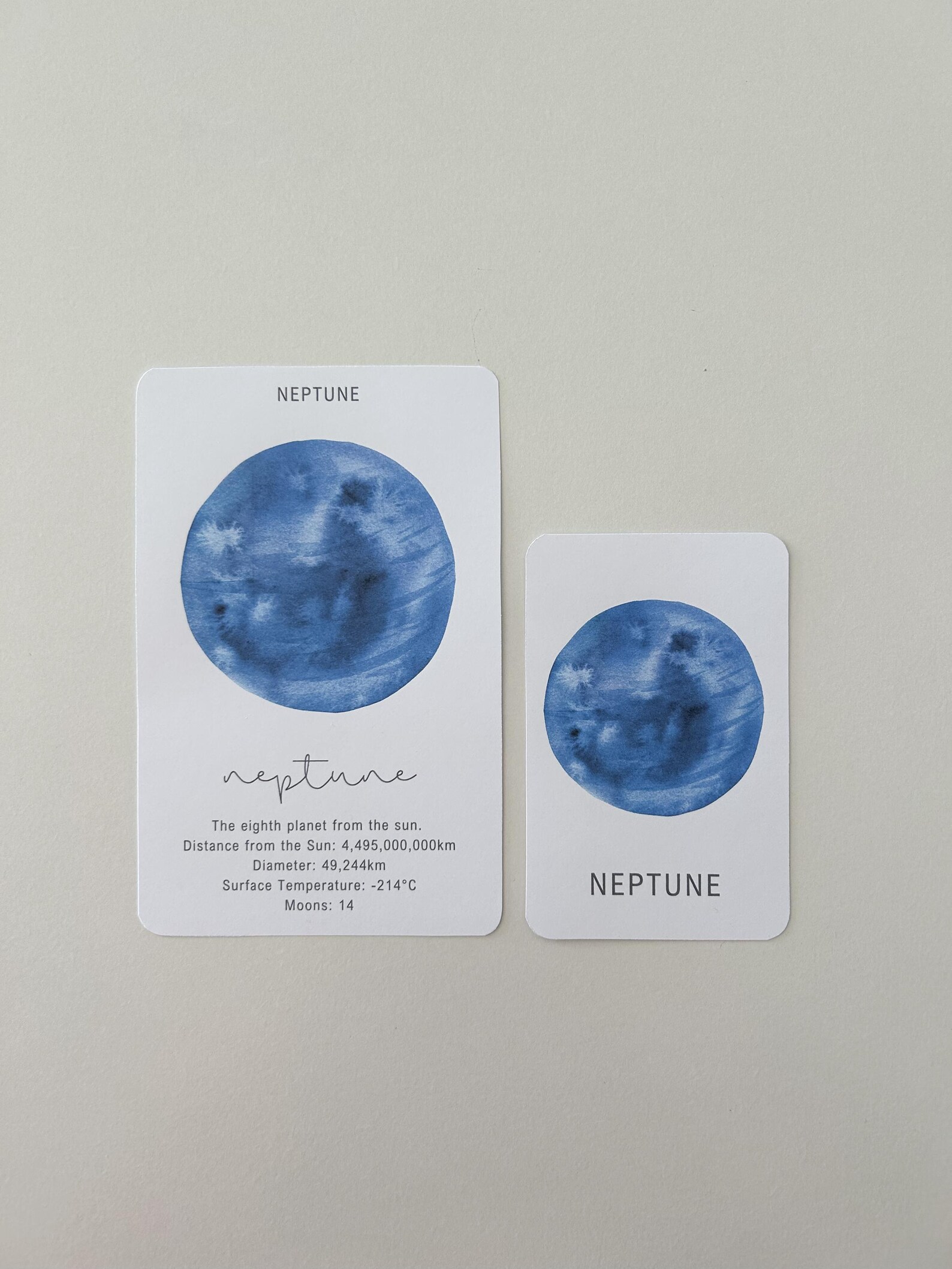 10 Solar System Flashcards Printable, Space, Planets, Children's ...