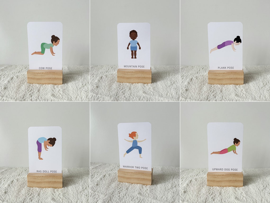 19 Children's Yoga Cards Printable, Kids Movement for Mindfulness ...