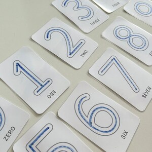 0-9 Number Tracing Cards Printable, Early Writing Skills, Numeracy ...