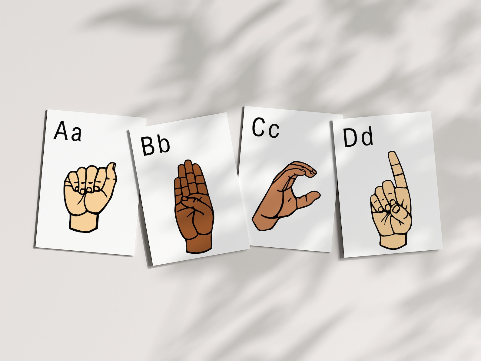 ASL Alphabet Flashcards Printable, Learn American Sign Language ...