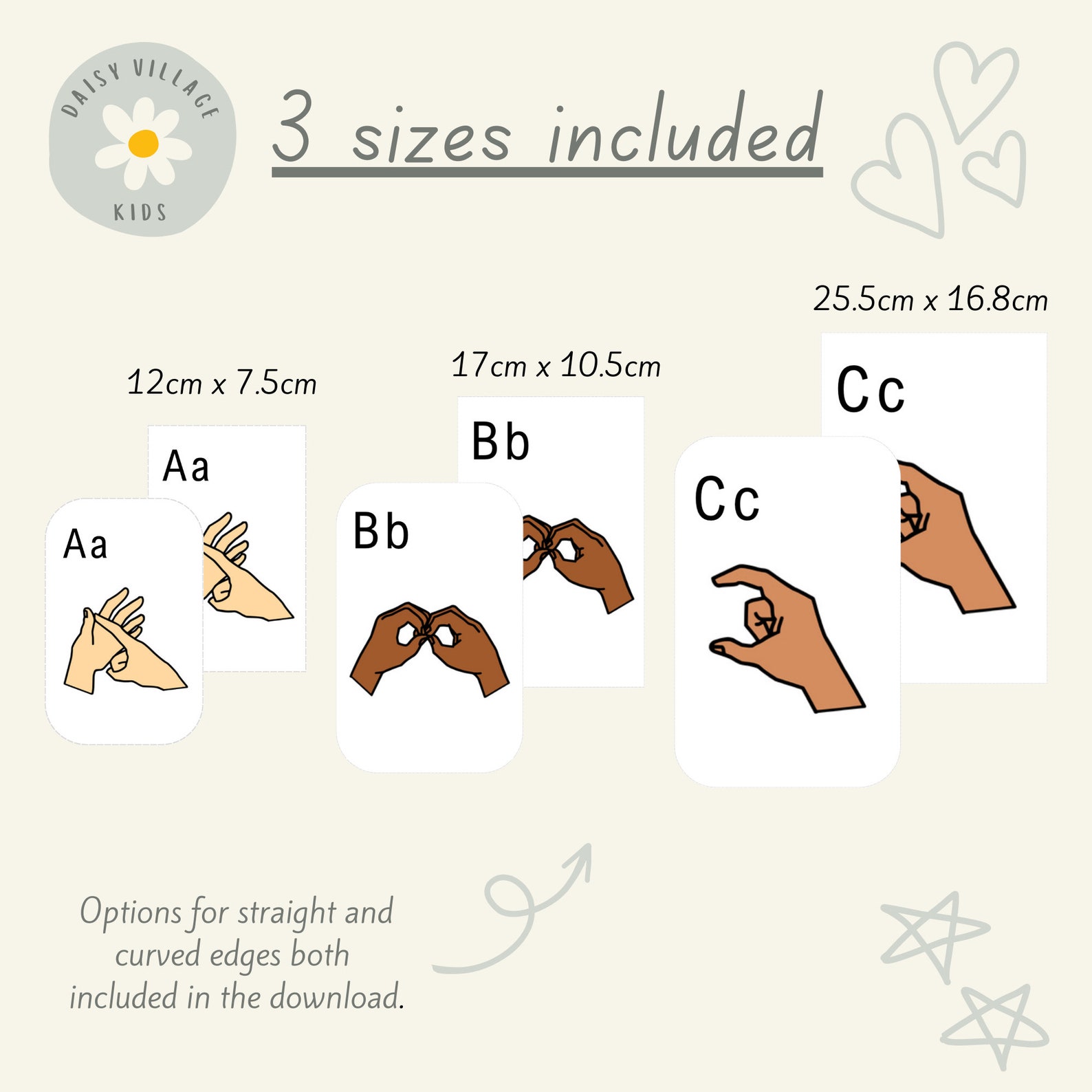 BSL Alphabet Flashcards Printable, Learn British Sign Language Alphabet ...