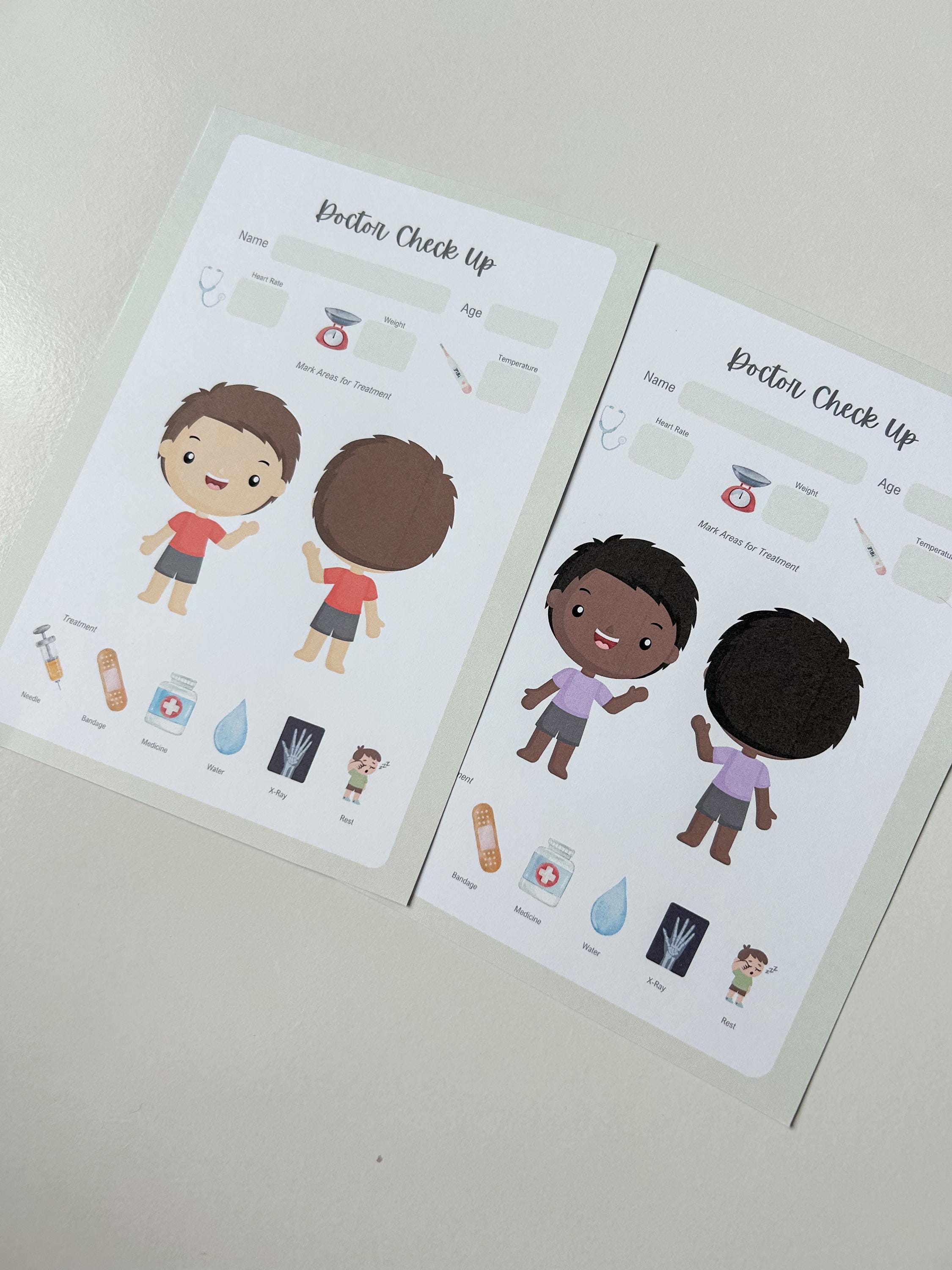 Doctor Check up Dramatic Play Printable, Hospital Play, Doctor, Nurse ...