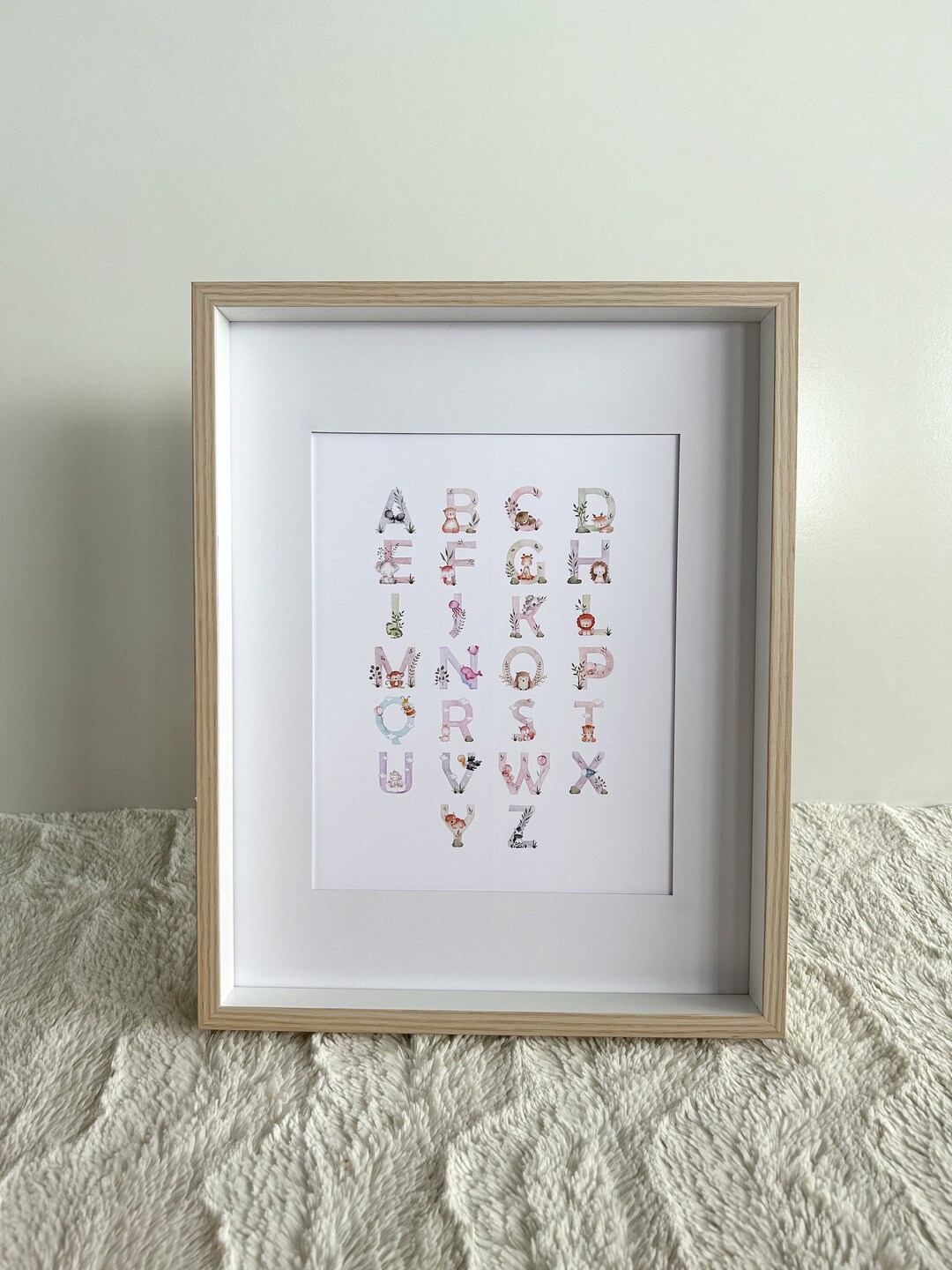 A-Z Animal Alphabet Print, Cute Animals, Woodlands Theme Abc’s ...