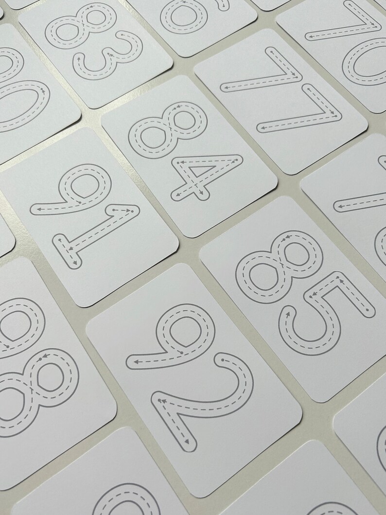 10-99 Number Tracing Cards Printable, Early Writing Skills, Numeracy ...