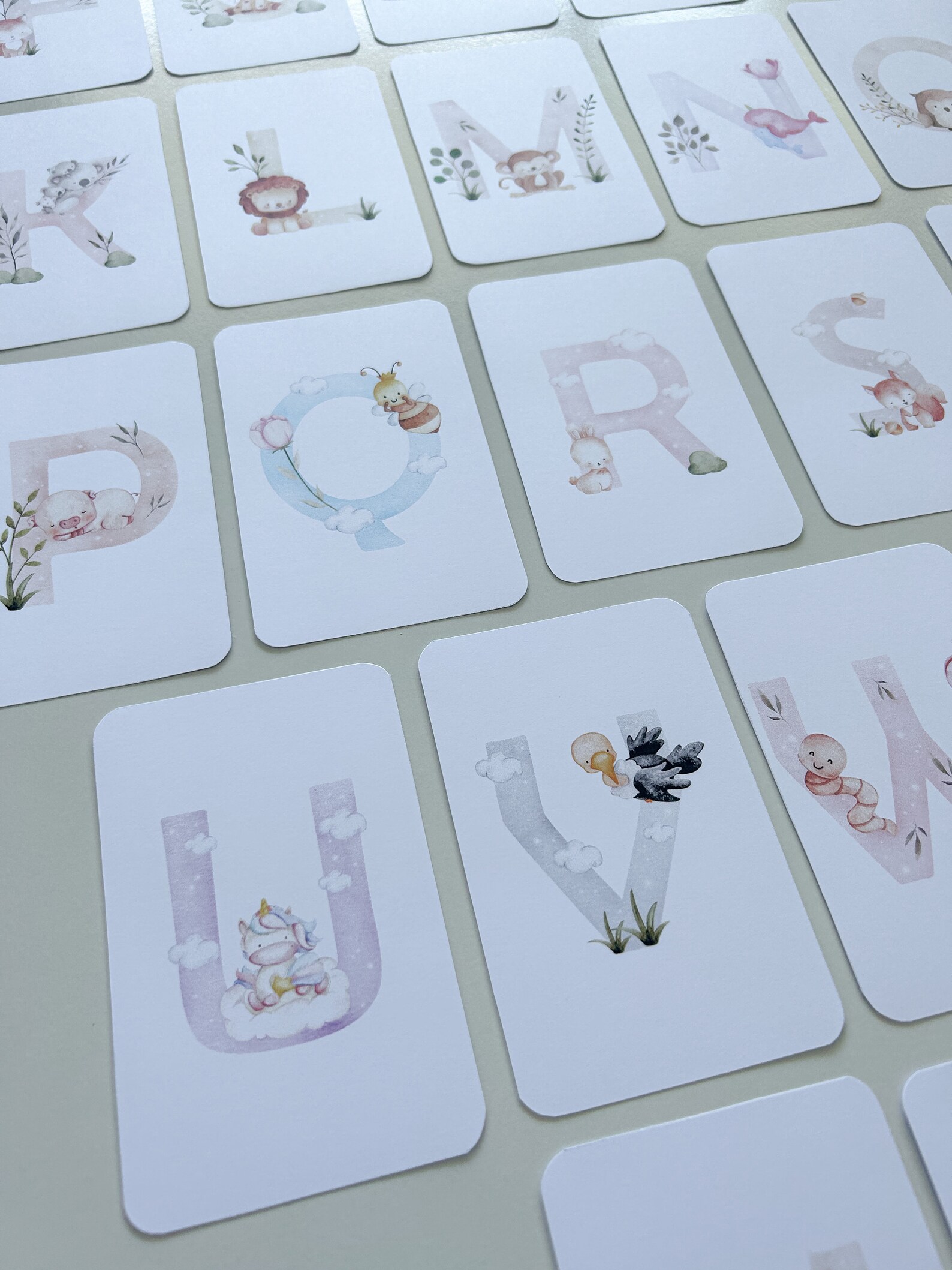 A-Z Animal Alphabet Cards Printable, Cute Animals, Woodlands Theme Abc ...