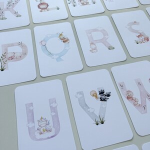 A-Z Animal Alphabet Cards Printable, Cute Animals, Woodlands Theme Abc ...