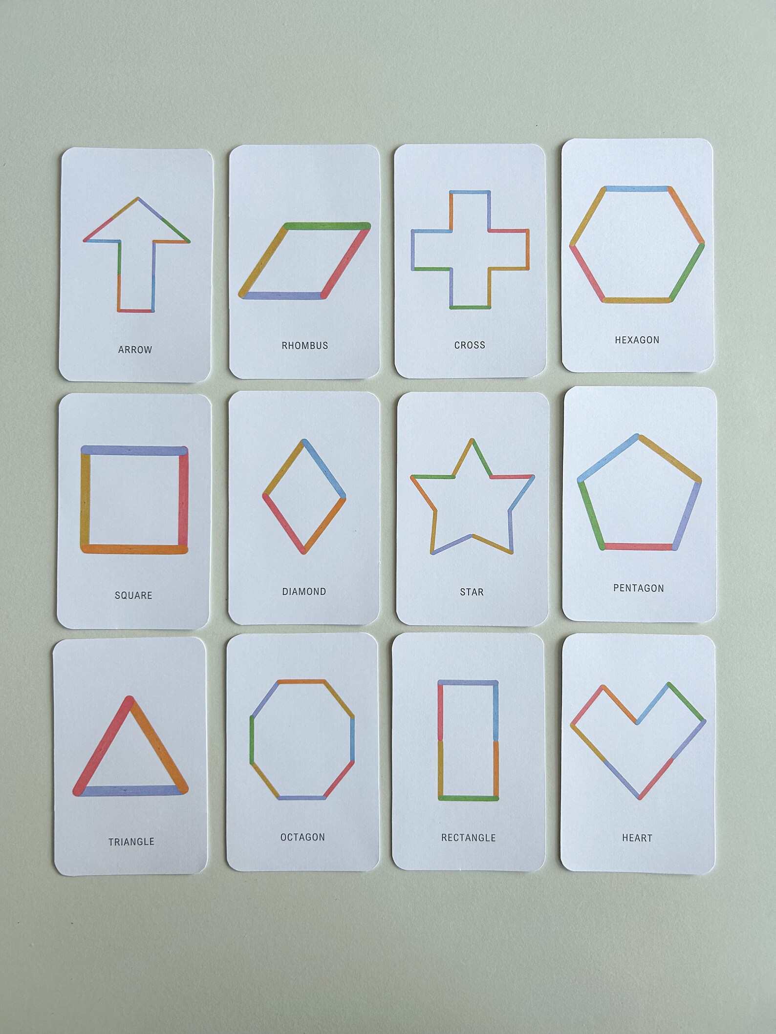 Popsicle Stick Shape Pattern Cards Printable, Paddle Pop Stick Activity ...