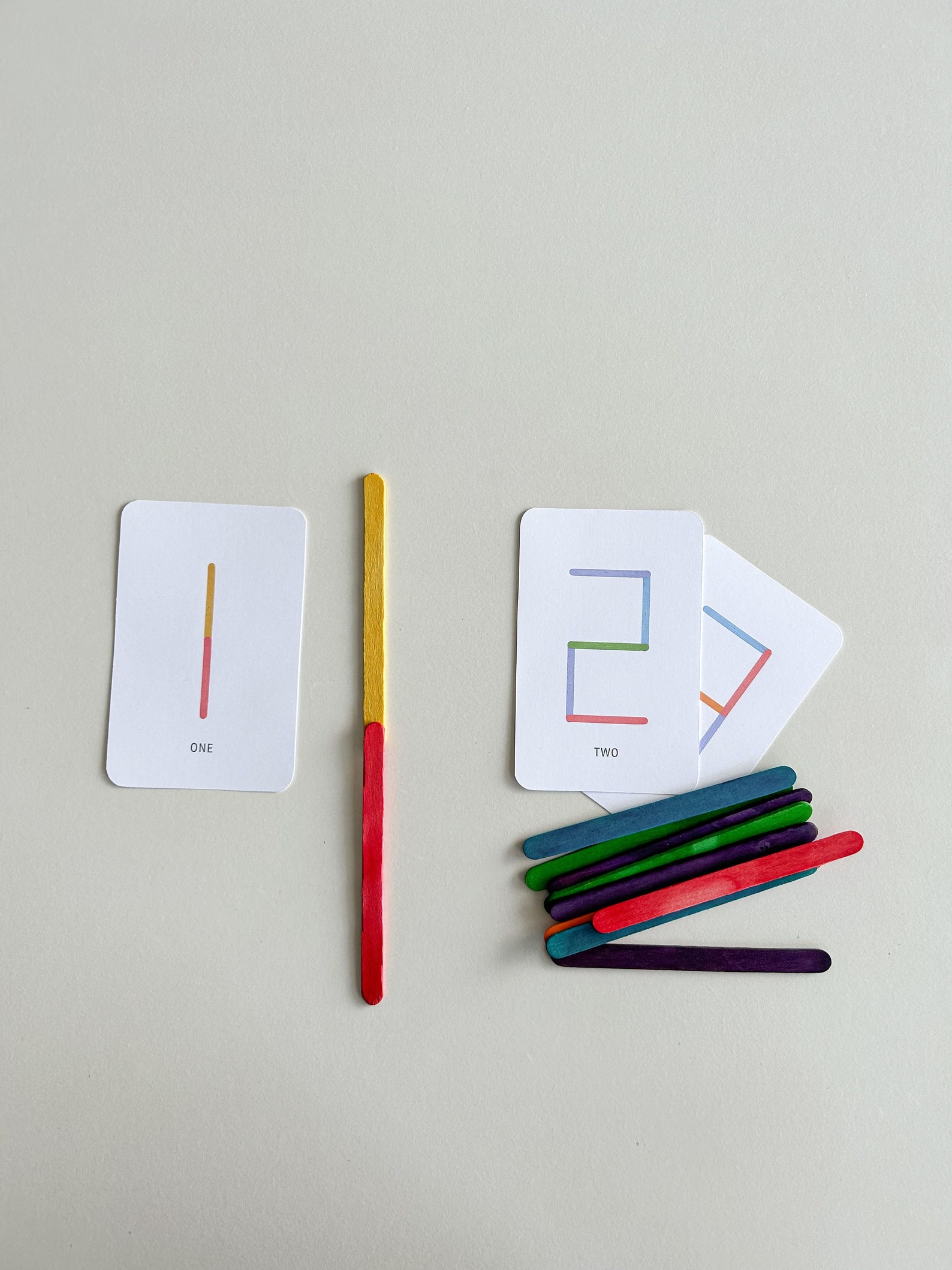 0-9 Popsicle Stick Number Cards Printable, Paddle Pop Stick Activity ...