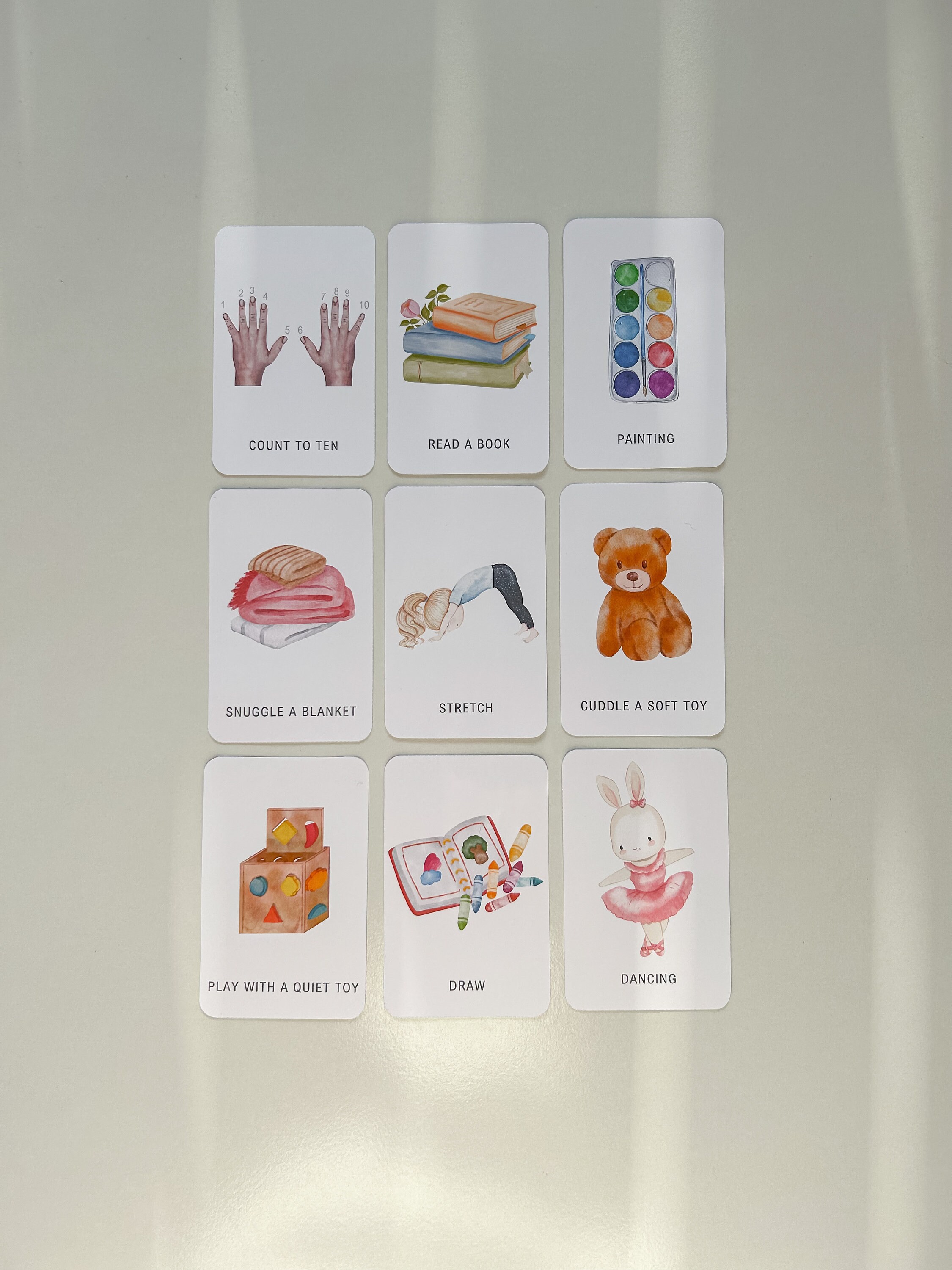 CALMING STRATEGIES Cards Printable, Quiet Corner, Children's Emotional ...