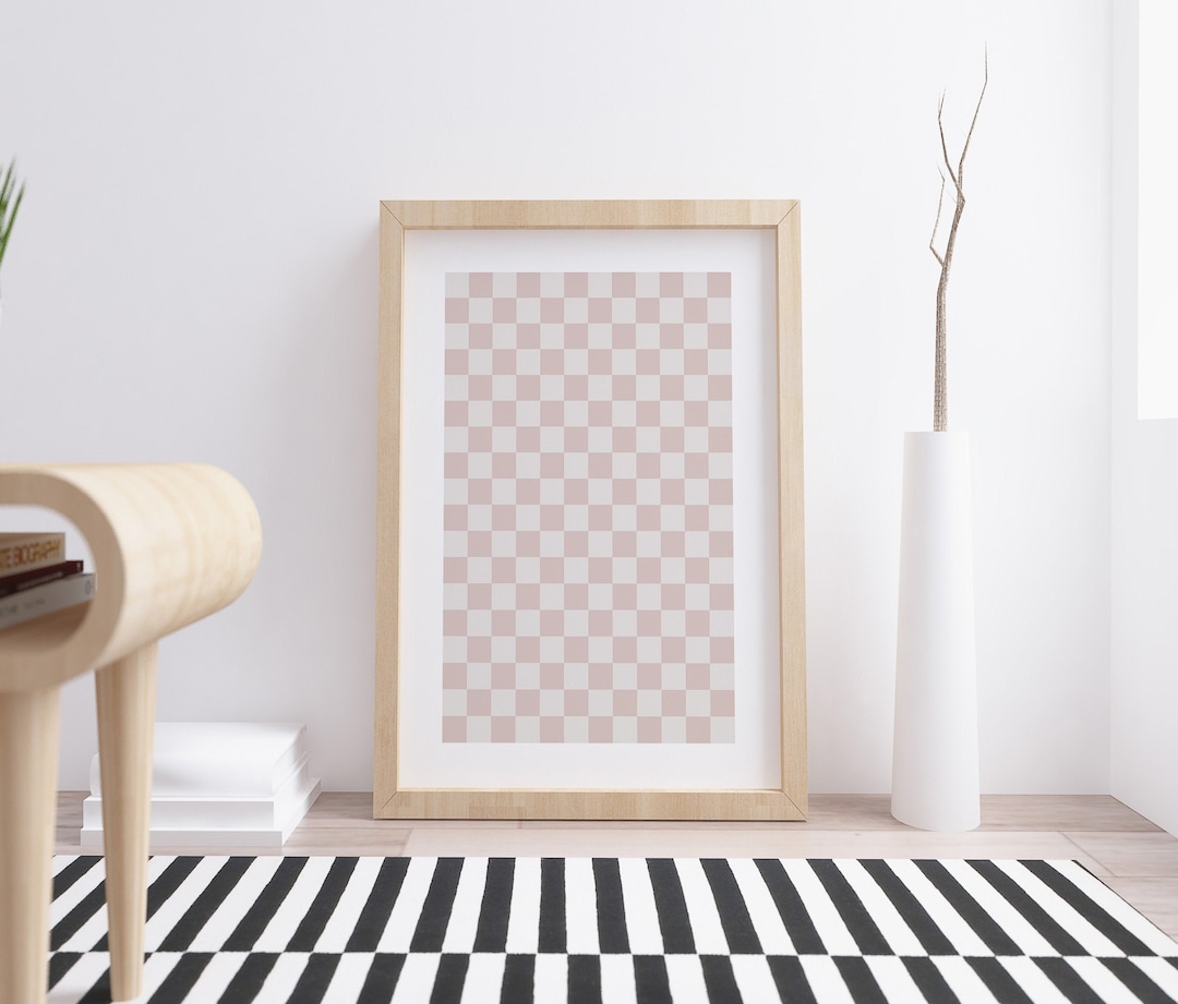 Checker Print With Sophisticated Color Abstract Geometric - Etsy