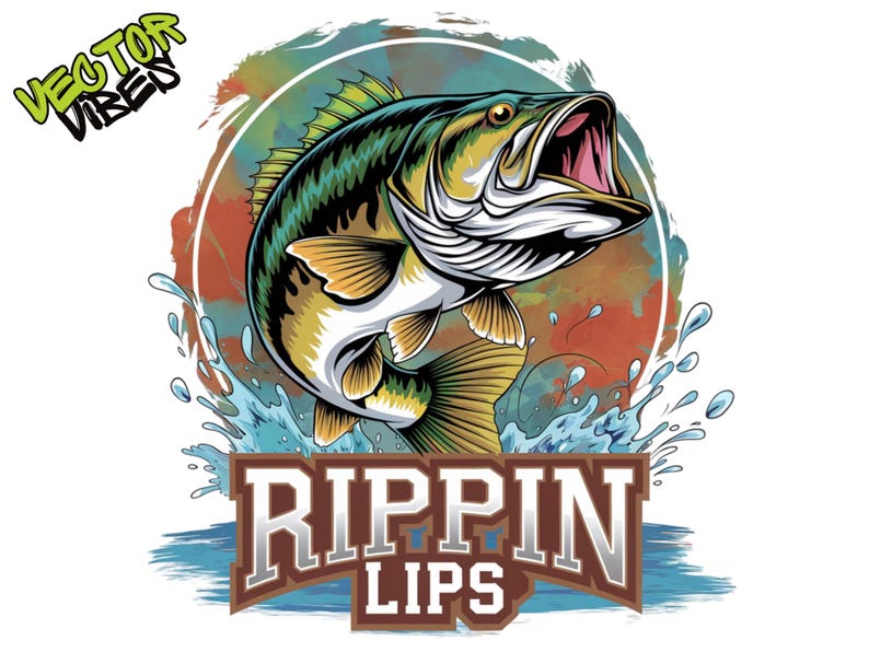 Rippin Lips Bass Fishing SVG| Large Mouth Bass | Bass Fishing | Fishing ...