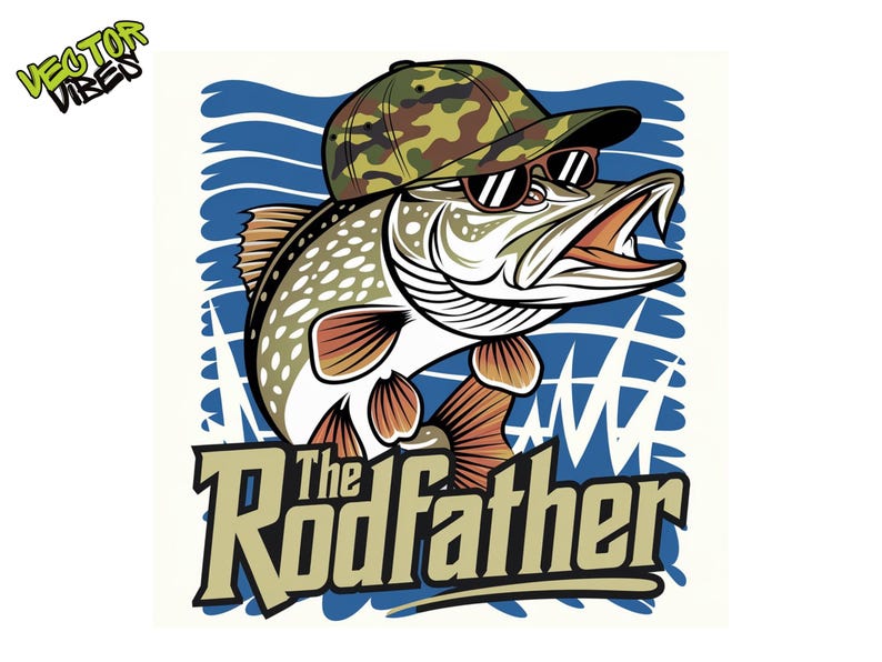 The Rodfather Fishing SVG| Large Mouth Bass | Bass Fishing | Fishing ...