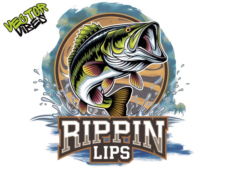 Rippin Lips Bass Fishing SVG| Large Mouth Bass | Bass Fishing | Fishing ...