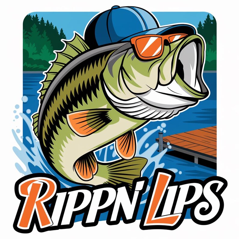 RIPPIN Lips Fishing SVG Large Mouth Bass Bass Fishing Fishing ...
