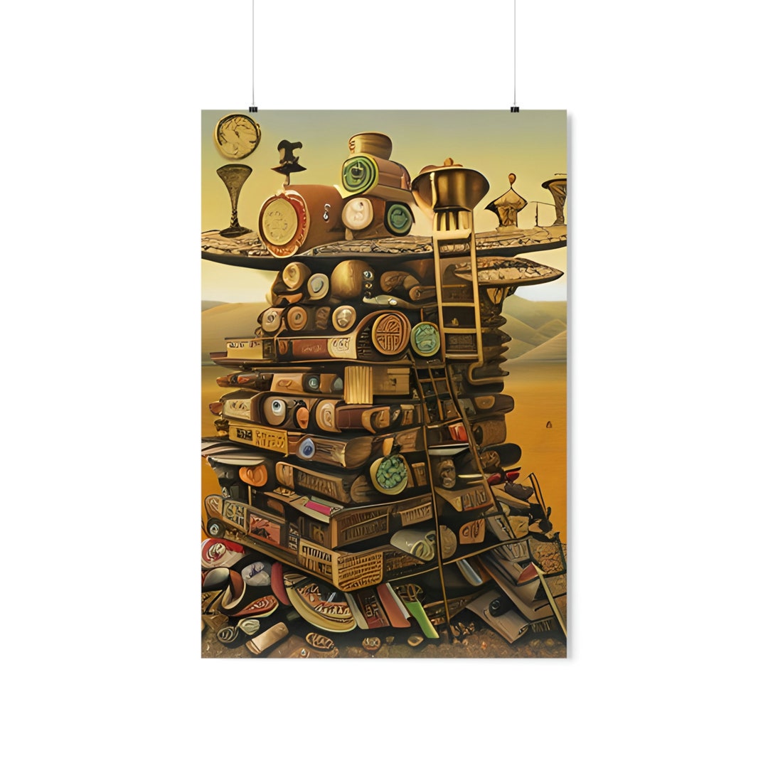 Abstract Art Steampunk Print Cubism Wall Art Dorm Poster Print Dali ...