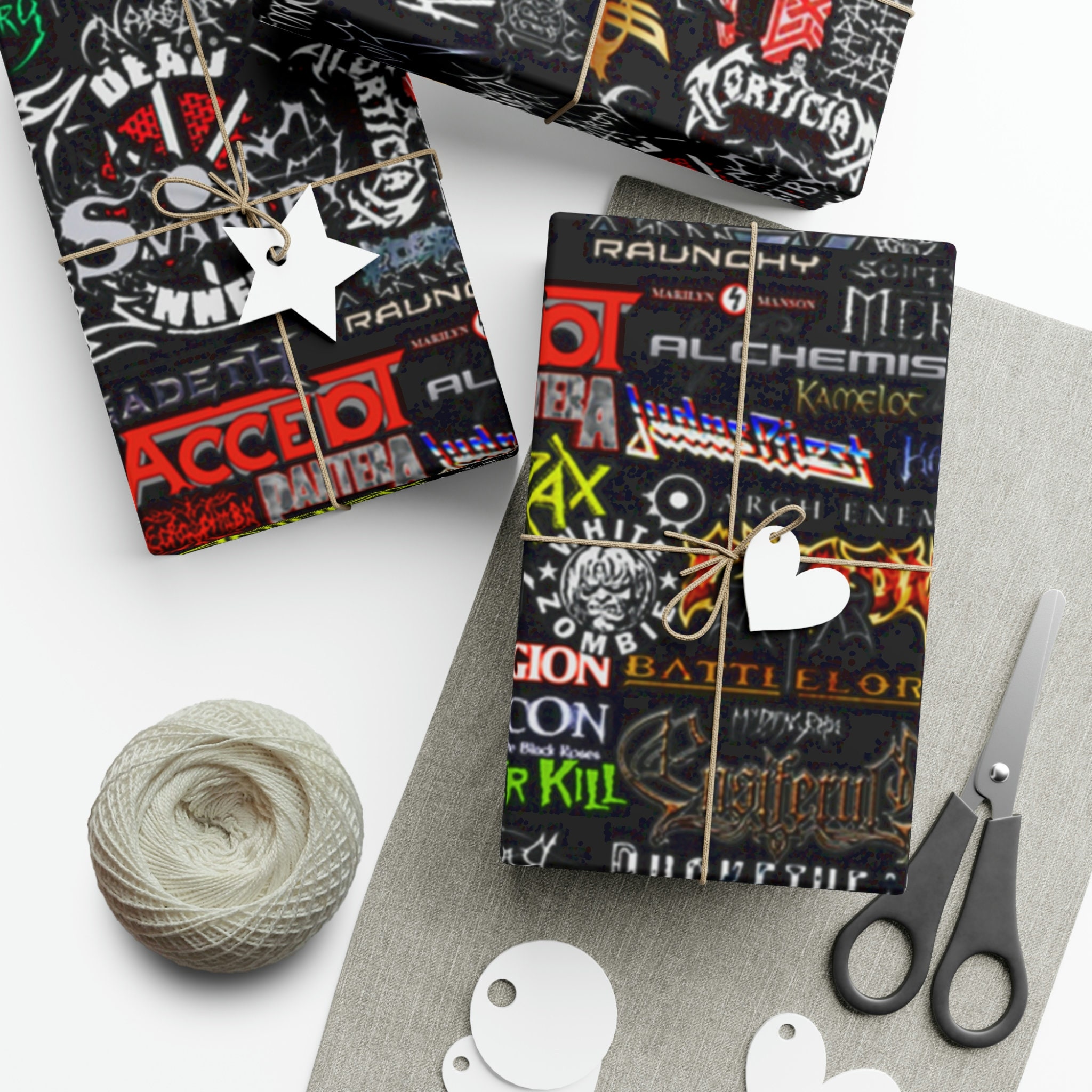Wrapping Paper for the Ultimate Metal Gift: Featuring Classic - Etsy