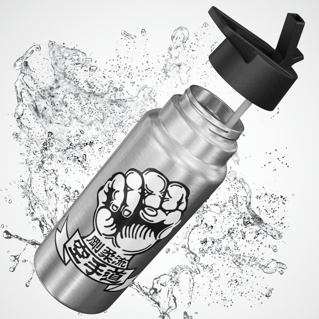 Goju-ryu Karate Water Bottle Gator Tumbler 32oz. Stainless Steel Double ...