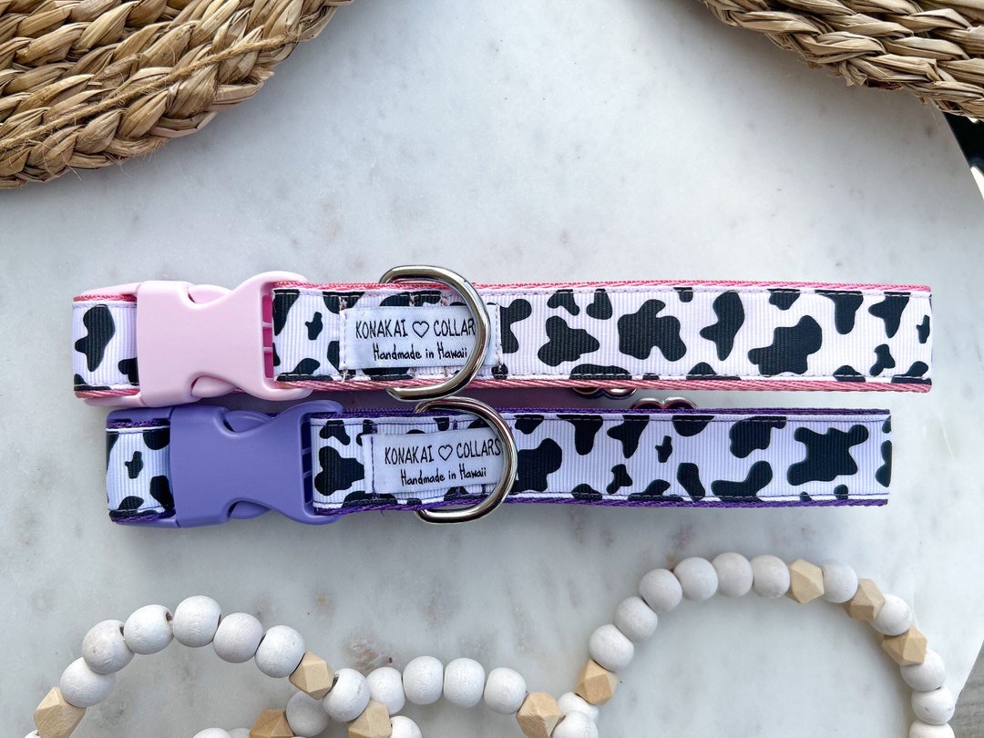 Holy Cow Dog Collar / Leash. Cow Print - Etsy