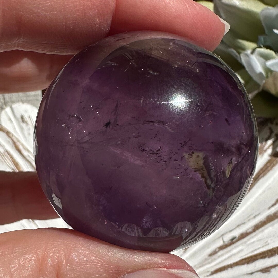 Gorgeous Amethyst Sphere With Rainbows - Etsy